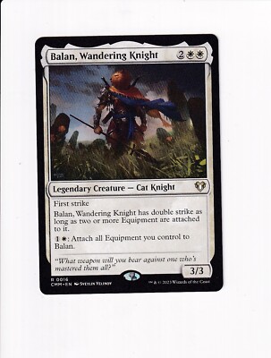 2023 MTG MAGIC THE GATHERING COMMANDER MASTERS BALAN, WANDERING KNIGHT ...