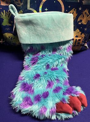 Disney Parks Pixar Monsters Inc Sulley Holiday Christmas Stocking Xmas ...