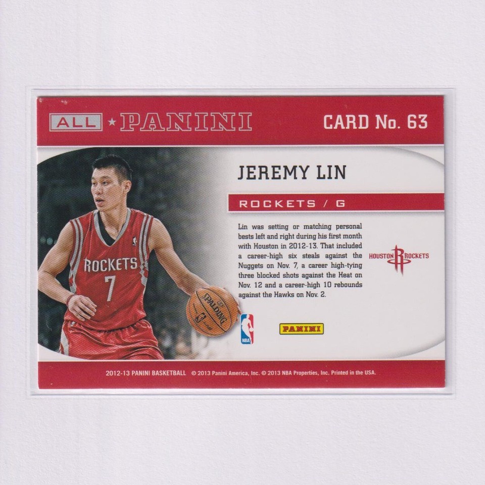2012-13 Panini All-Panini #63 Jeremy Lin | eBay
