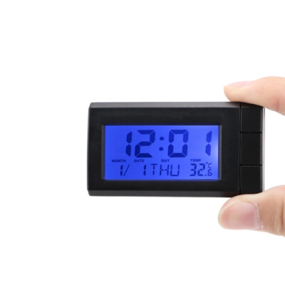 1pc Mini Digital Clock Date Time Temperature Car Truck Dashboard Home ...