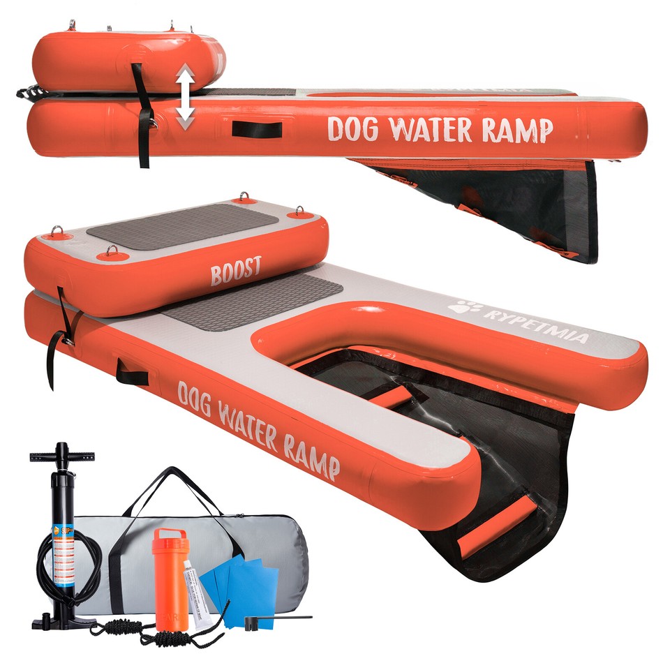 RYpetmia Large Inflatable Pup Plank Dog Water Ramp Pool Ramp Dog ...