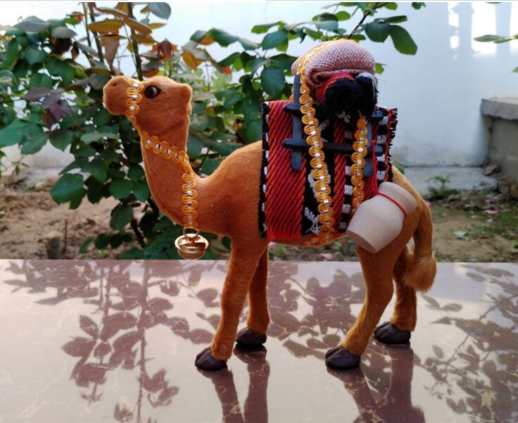 big new simulation camel model resin&fur camel doll gift about ...