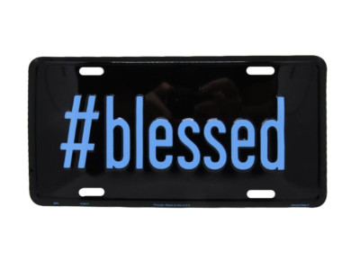 #Blessed Blessed Blue Black 6"x12" Aluminum License metal Plate Sign | eBay