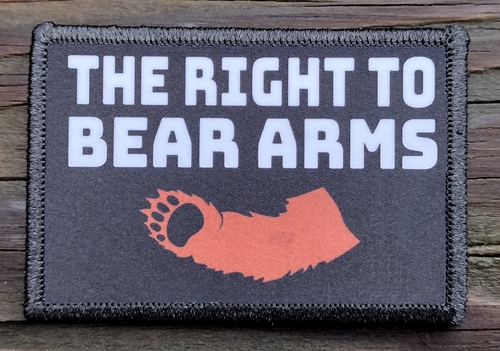The Right To Bear Arms Morale Patch Hook & Loop Army 2nd Amendment Funny 2A Gear | eBay