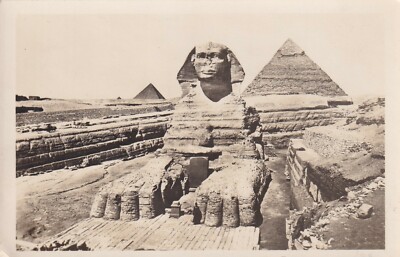 EGYPT, SPHINX AND PYRAMIDS, Rare Vintage REAL PHOTO Postcard 1930s | eBay