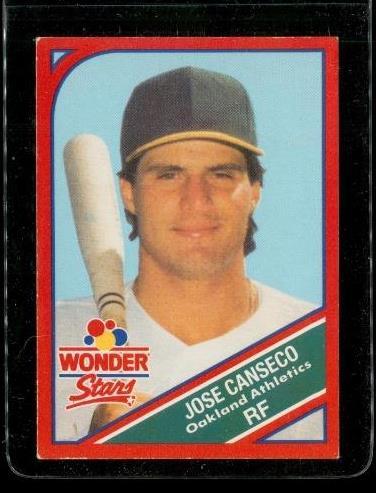 Vintage 1990 WONDER BREAD STARS Baseball Card #14 of 20 JOSE CANSECO ...