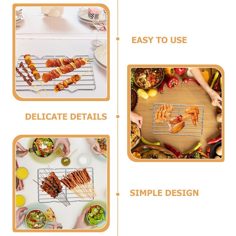 Cooking Rack Stainless Steel Grilling Roasting Cooling Wire Rack For ...