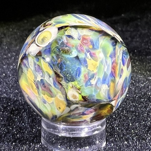 1 1/4” Mad Man Marbles Lobed Water filled Planet Marble Signed MMM 15 ...