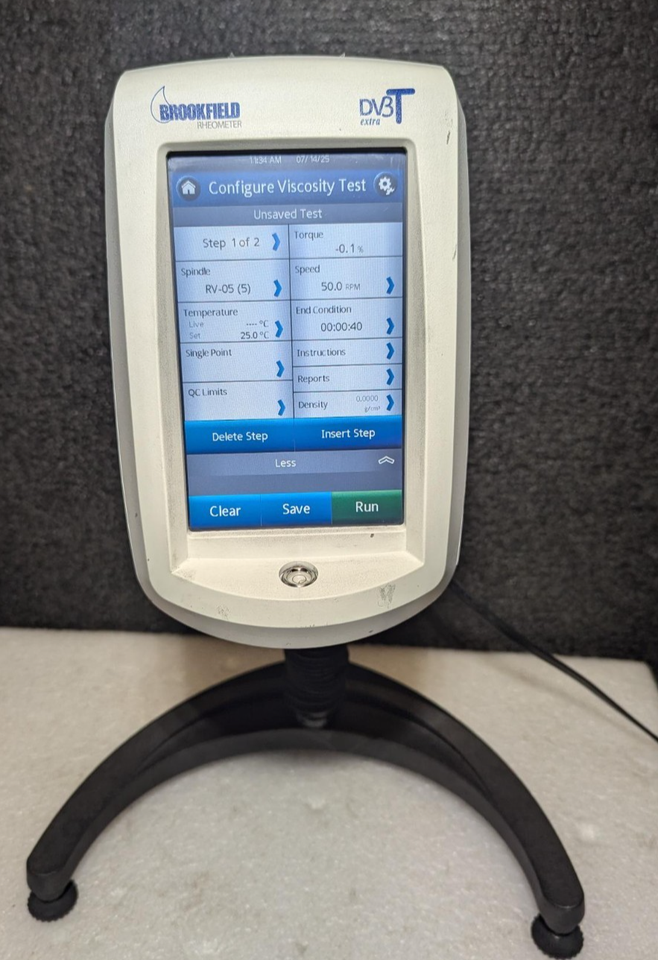 Brookfield Rheometer Viscometer DV3T Touch Screen | eBay