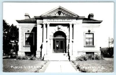 RPPC GRAFTON, North Dakota ND ~ PUBLIC LIBRARY Walsh County c1940s ...