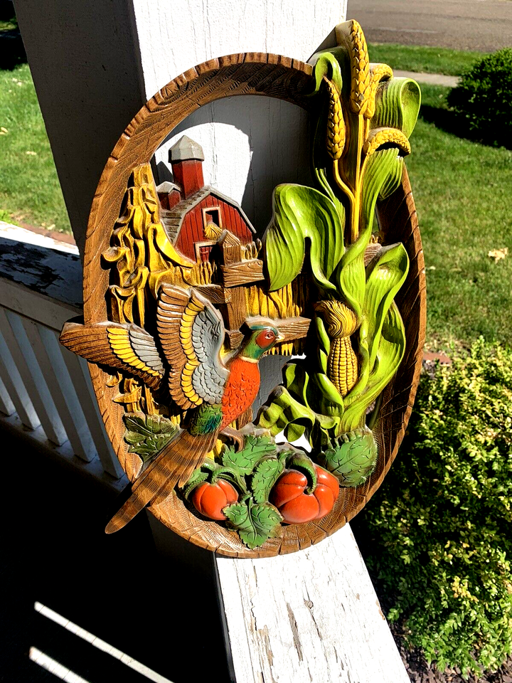 Vintage Burwood Products MCM Wall Decor Lot of 2 Farm Scenes 1008 ...