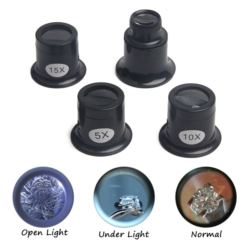 Magnifying Loupe Jewelry Jewelers Pocket Magnifier Loop Eye Glass 5X ...
