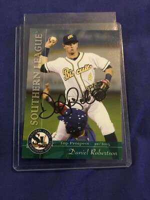 2015 Daniel Robertson Biscuits Southern Minor League Card Auto ...