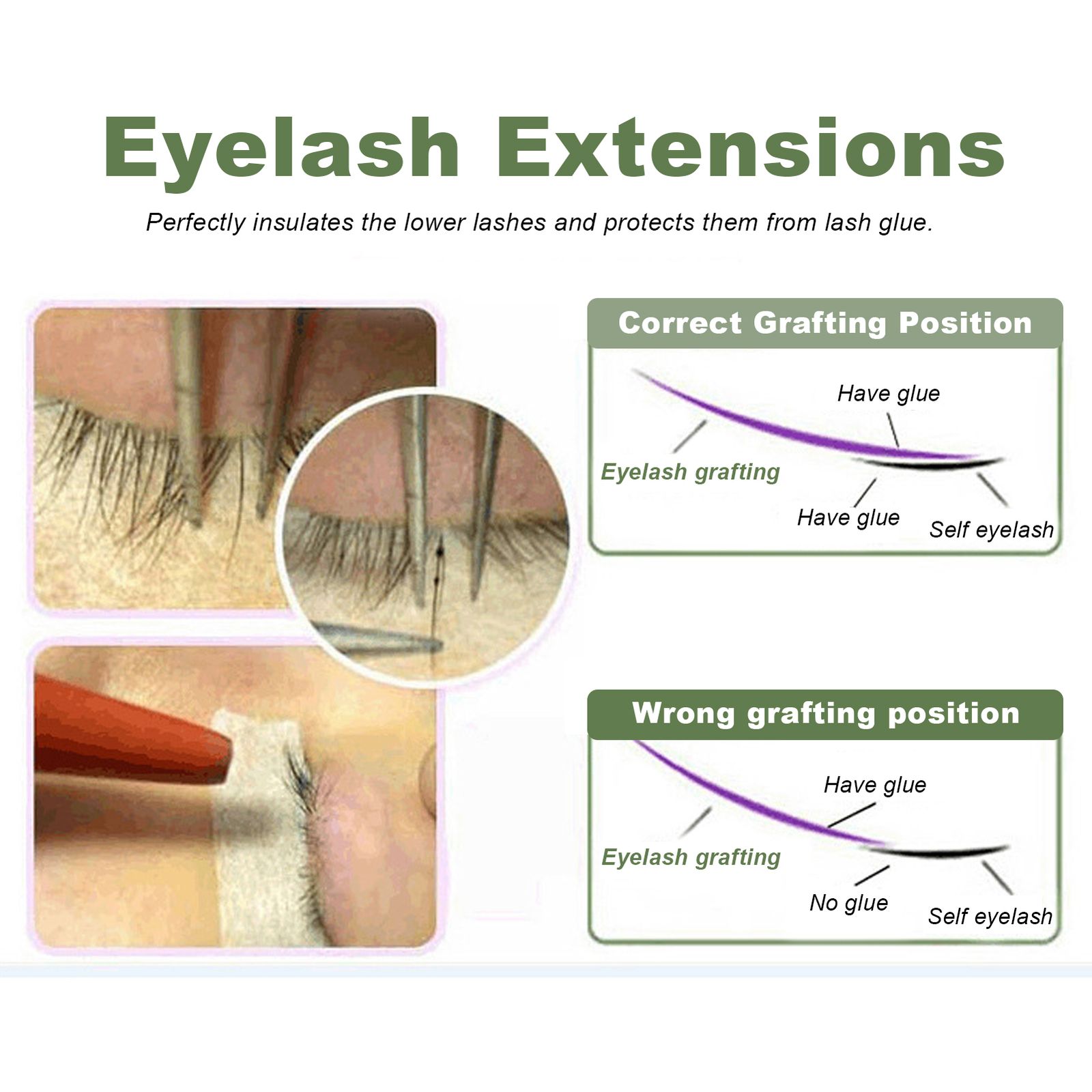 Eyelash Isolation Stickers Extension Supplies 10pcs Collagen Pads for ...