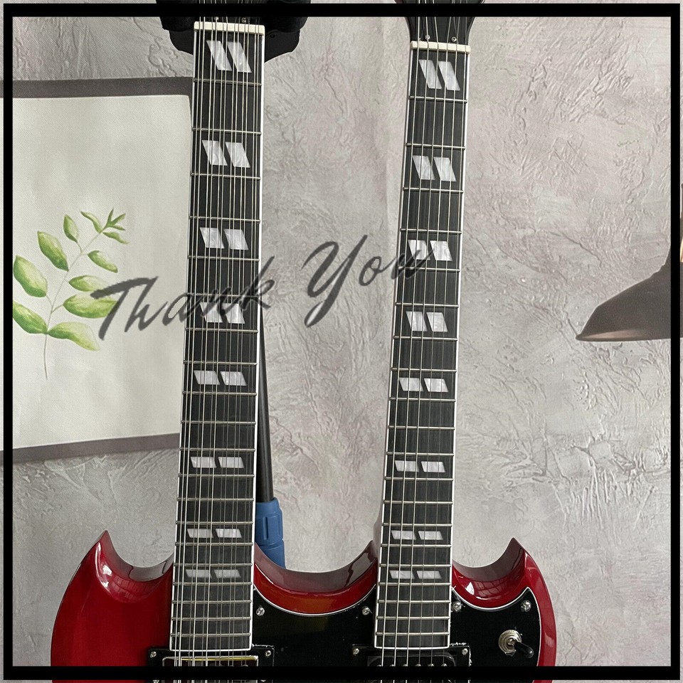 Factory Double Neck SG Electric Guitar Jimmy Page 12/6 Strings Red ...