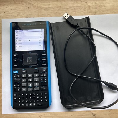 Texas Instrument TI Nspire CX II CAS Graphing Calculator W Cable ...