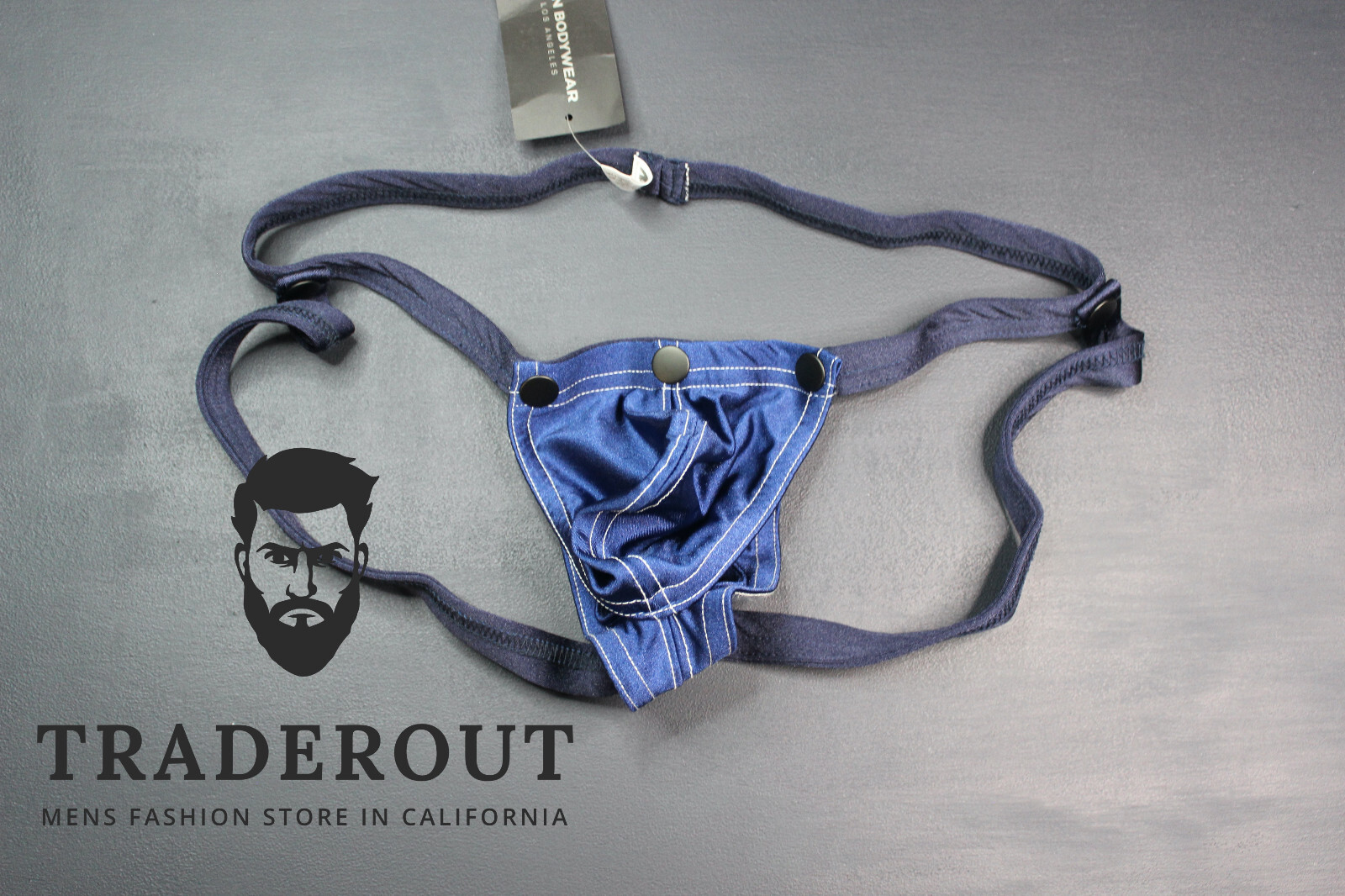 N2N Bodywear Men navy blue Titan nylon swim gym jockstrap underwear ...