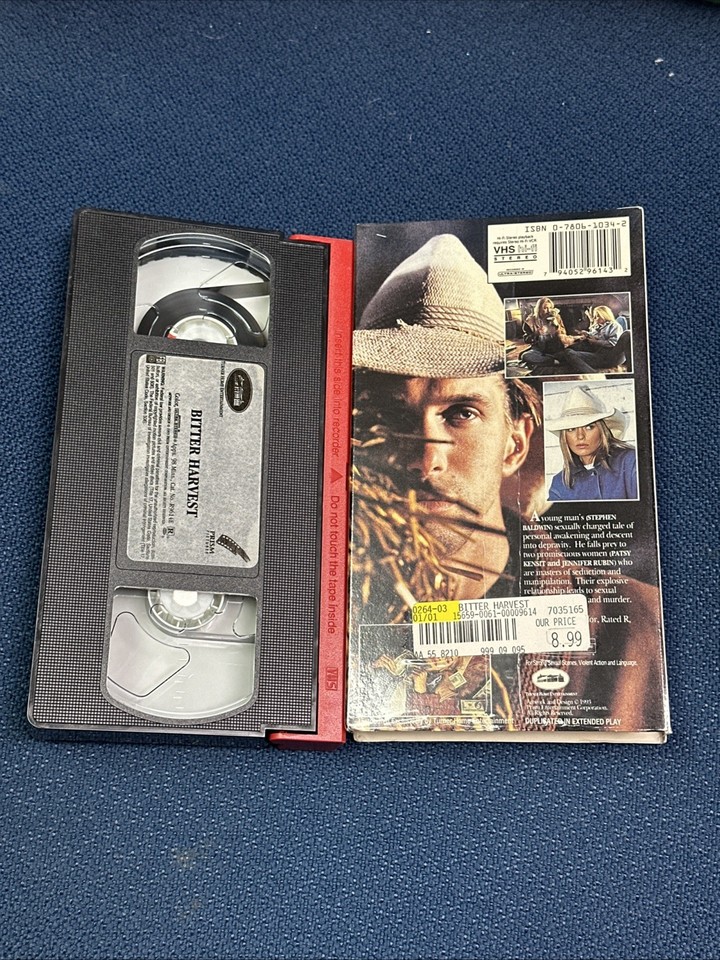 Bitter Harvest VHS 1993 Tape Prism Pictures Stephen Baldwin Patsy ...