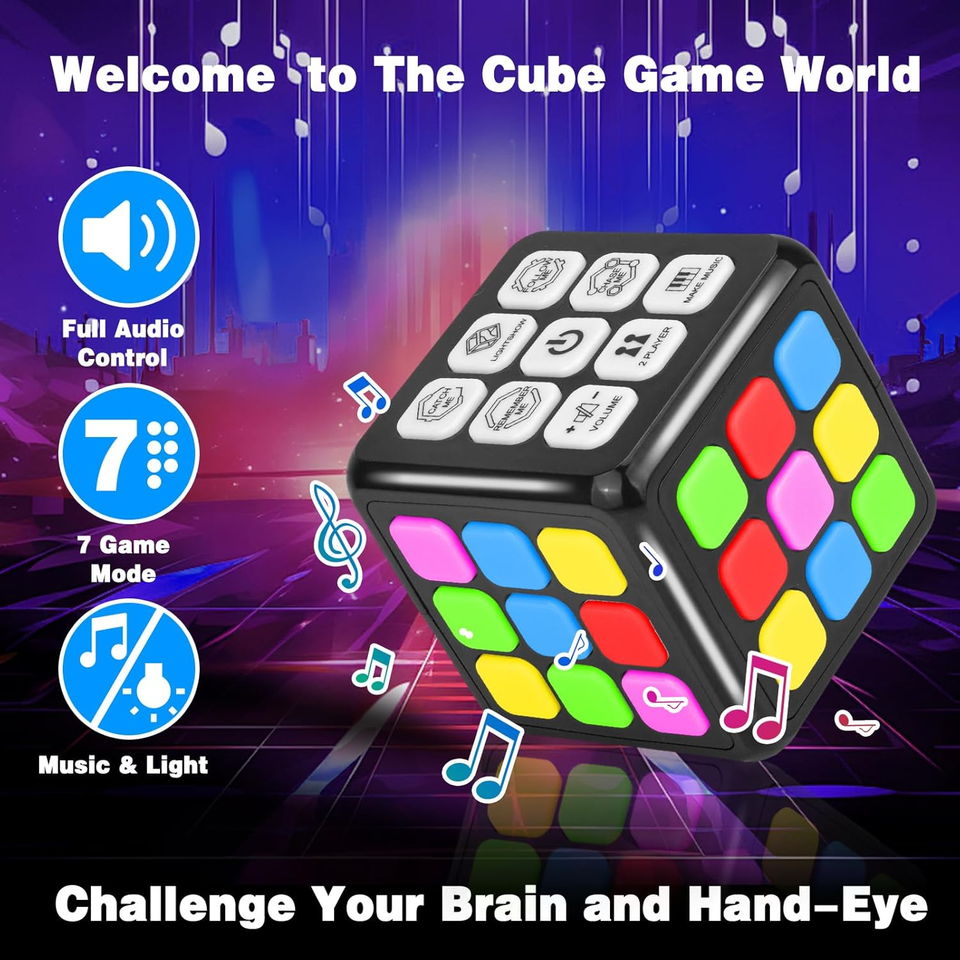 Toys for 8-13 Year Old Boys Gifts: Electronic Memory & Brain Games Cube ...