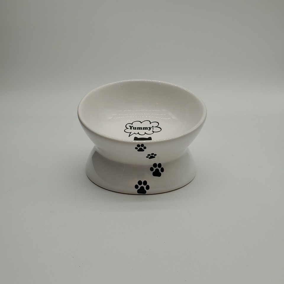 YHY Yummy Anti-vomiting Angled Ceramic Cat Bowl | eBay