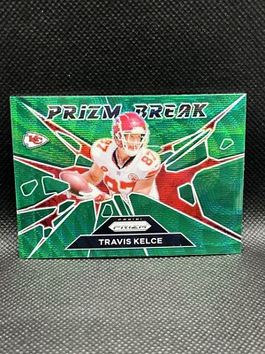 2024 Prizm Travis Kelce GREEN WAVE BREAK SP #1 Panini Kansas City ...