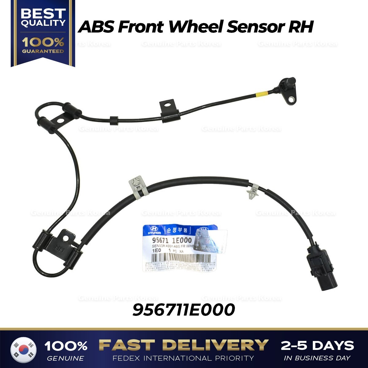 2006-2011 Hyundai Accent Genuine ABS Front Wheel Sensor RH 956711E000 ...
