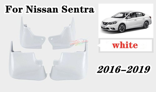 White Splash Guards Mud Flaps Mud Guards Fender 4PCS For Nissan Sentra ...