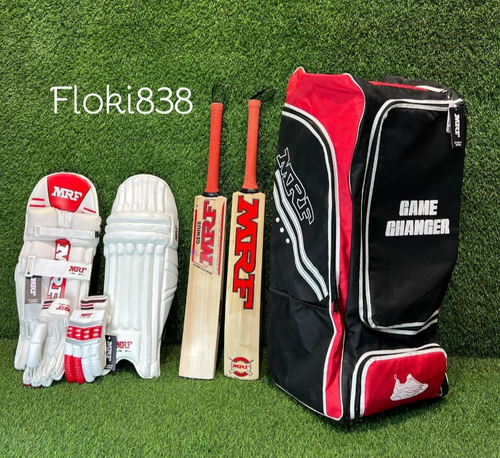 MRF Full Cricket Kit with Two English Willow Bats with Accessories | eBay