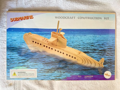 Submarine Woodcraft Construction Kit 3D Wooden Model Puzzle #P042 New ...