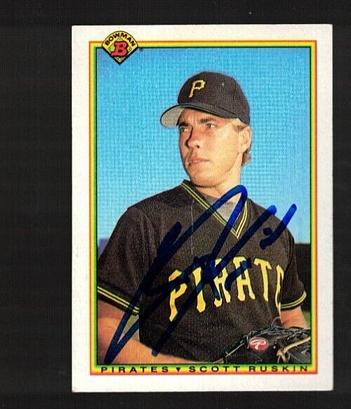 SCOTT RUSKIN Autograph 1990 Bowman--Pittsburgh Pirates | eBay