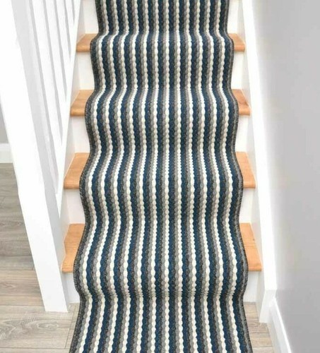 Very Long Dark Navy Blue Stair Runner For Stairway Hard Wearing Carpet ...