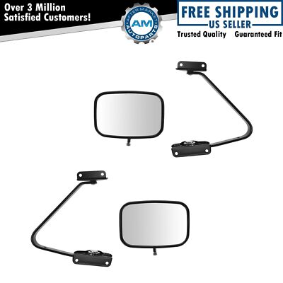 Mirrors Manual Swing Lock 5" x 8" Black LH RH Pair for Bronco F150 F250 ...