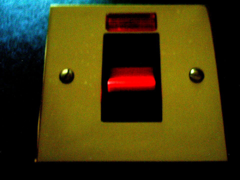 45a Double Pole Brass Cooker Switch 1 Gang Square Edged make Heritage ...