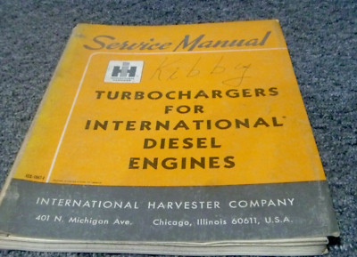International Harvester V-4MD-459 Diesel Engine TURBOCHARGER Service ...