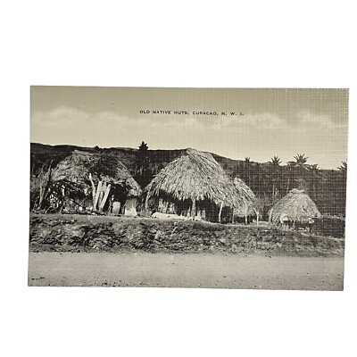 Curacao N.W.I. Old Native Huts Linen Postcard | eBay
