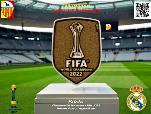 Badge Patch World champions club 2022 maillot du Real Madrid 2023 ...