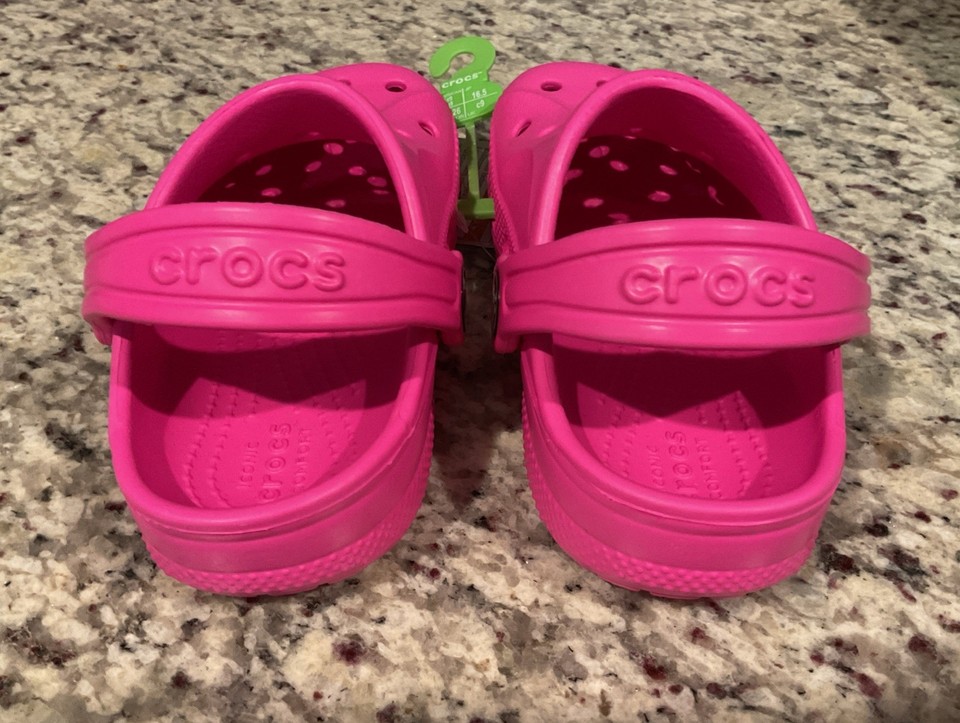 CROCS Baya Kids Clogs Toddler Sz 9c /EUR 25 - 26 PINK 207012-6QQ NWT | eBay