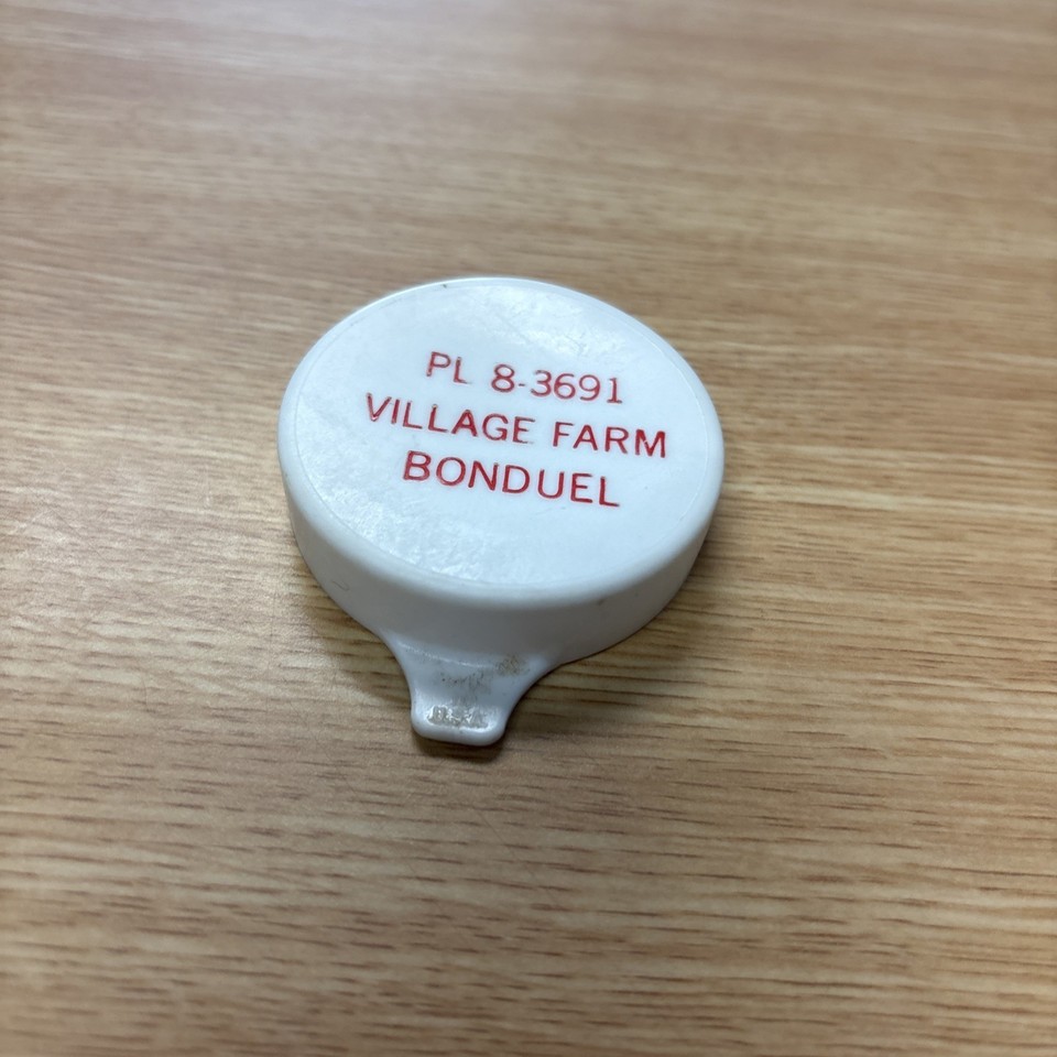 Vintage Plastic Milk Cap Village Farm Dairy Bonduel Wisconsin | eBay