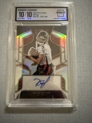 2022 Select Rookie Signatures Prizm Silver #6 Drake London 39/199 RC ...