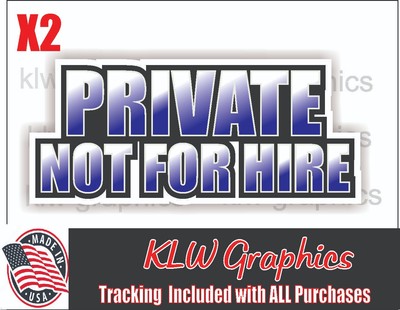 Private Not for Hire Decal Sticker Car Turbo Diesel Truck Trailer Semi ...