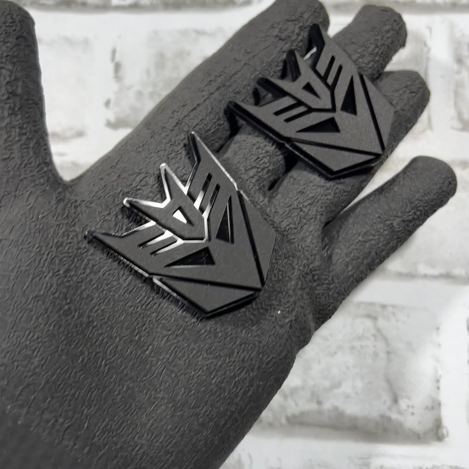 Car Fender Badge 2x Decepticon Transformer Mask Emblem 2inch Matte ...