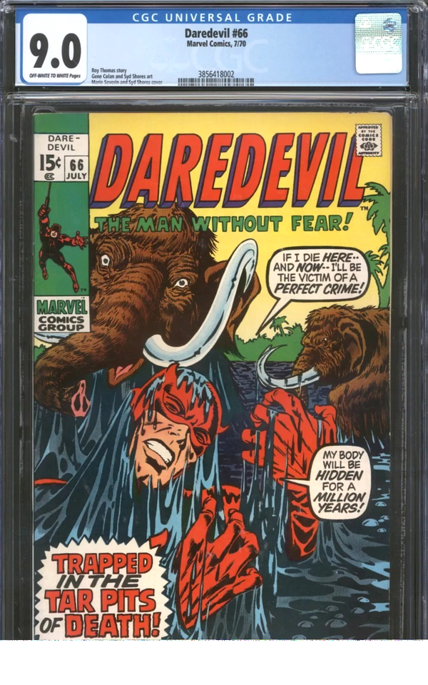1970 Daredevil #66 9.0 CGC Appearance Brother Brimstone Death | eBay