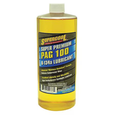 Supercool P100-32 A/C Compressor Pag Lubricant, 32 Oz, Bottle, Yellow ...