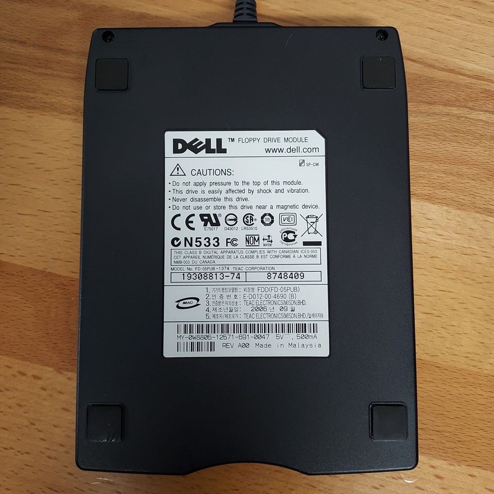 Dell 3.5" Floppy Drive Module Model External USB Plug and Play | eBay