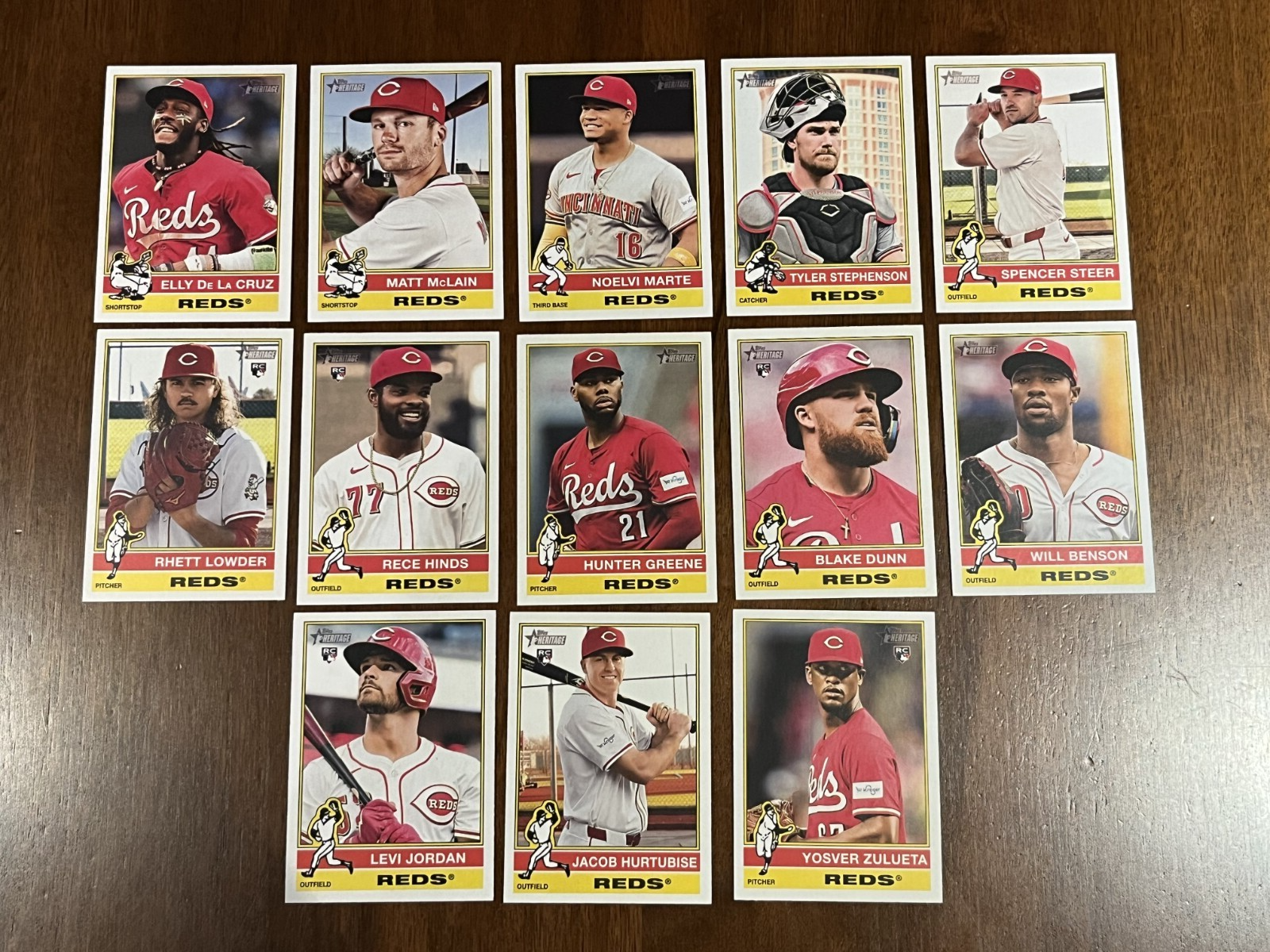 2025 Topps Heritage Cincinnati Reds Team Lot Of 13 Elly De La Cruz & 6 ...