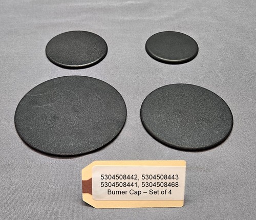 Burner Cap Set 5304508442, 5304508443, 5304508441, 5304508468 Kenmore ...