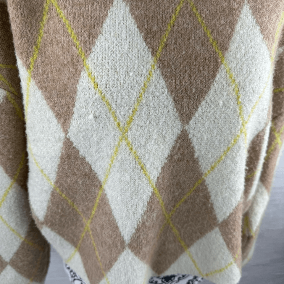 Pringle of Scotland x H&M Diamond Check Wool Blend Sweater S | eBay