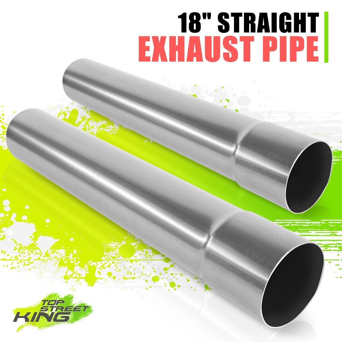 2x 3" OD Mild Steel DIY Custom Exhaust Tube 18" Inch Long Straight ...