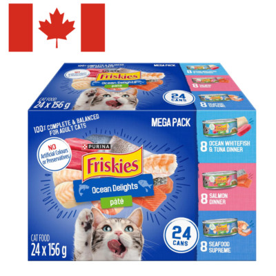 Friskies Ocean Delights Wet Cat Food, Pate Variety Pack 3 Flavours ...