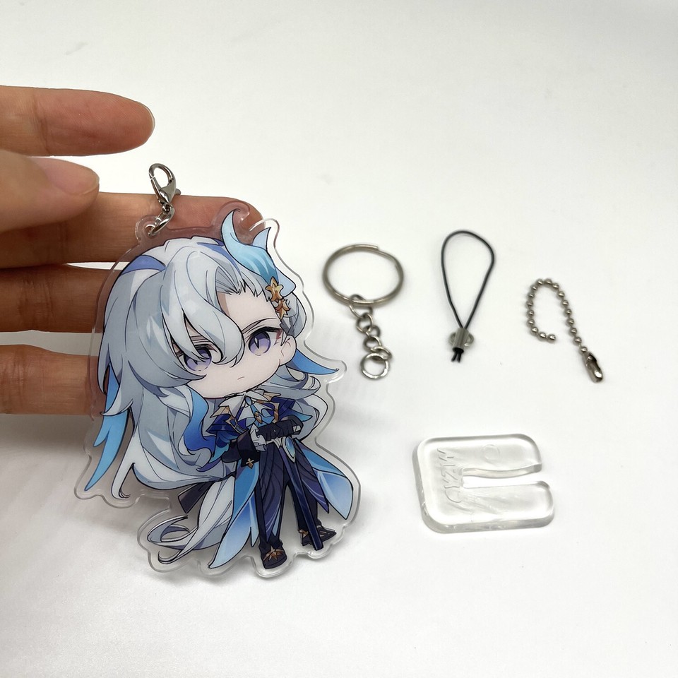 Genshin Impact Neuvillette Lynette Lyney Keychain Keyring Acrylic Stand ...
